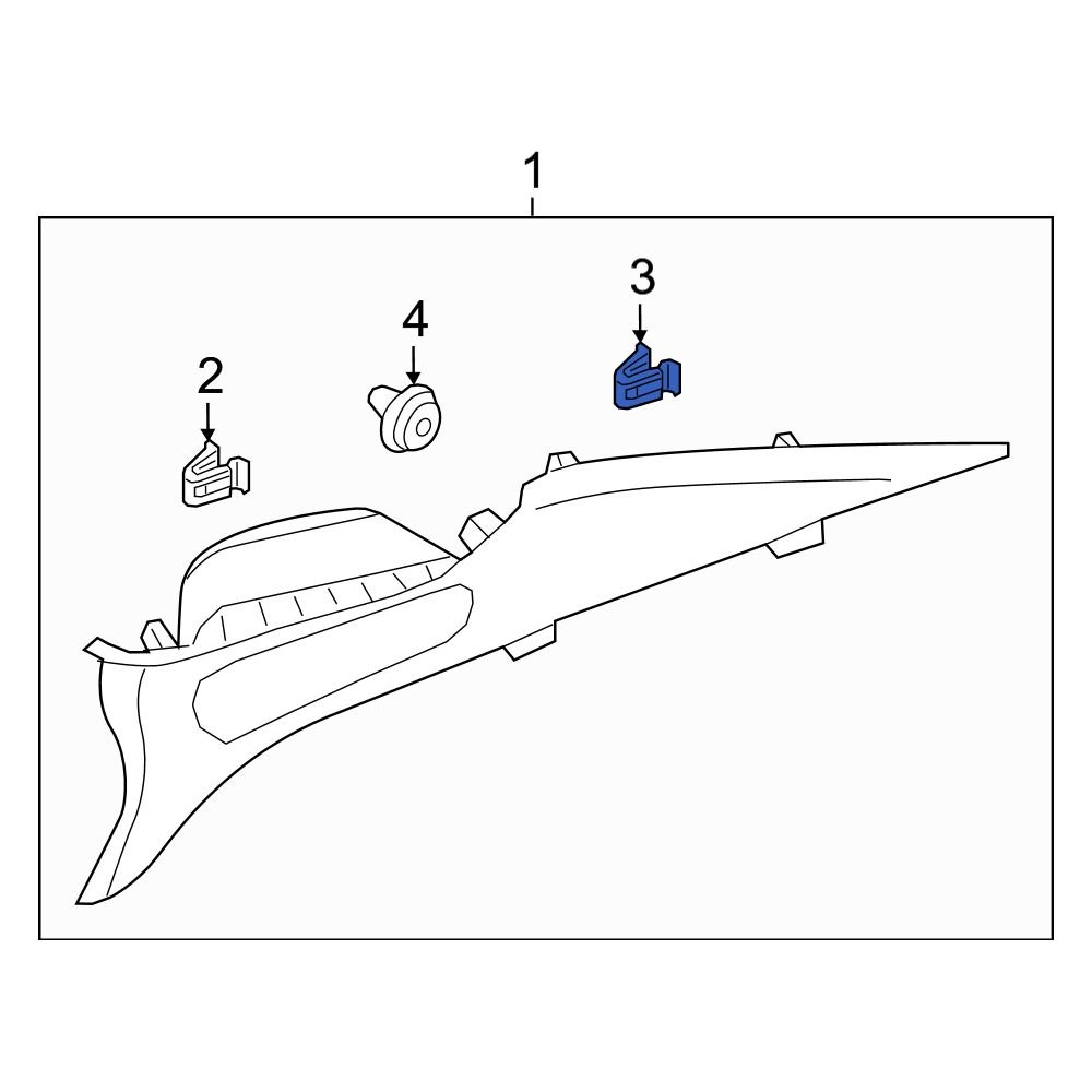 Kia OE 858393X000 - Rear Quarter Panel Trim Panel Clip