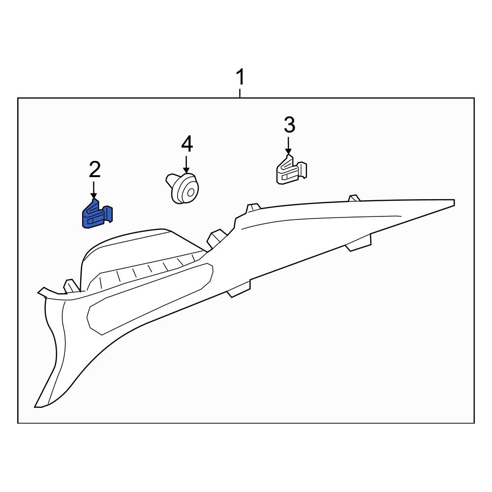 Kia OE 858593S500 - Body D-Pillar Trim Panel Clip
