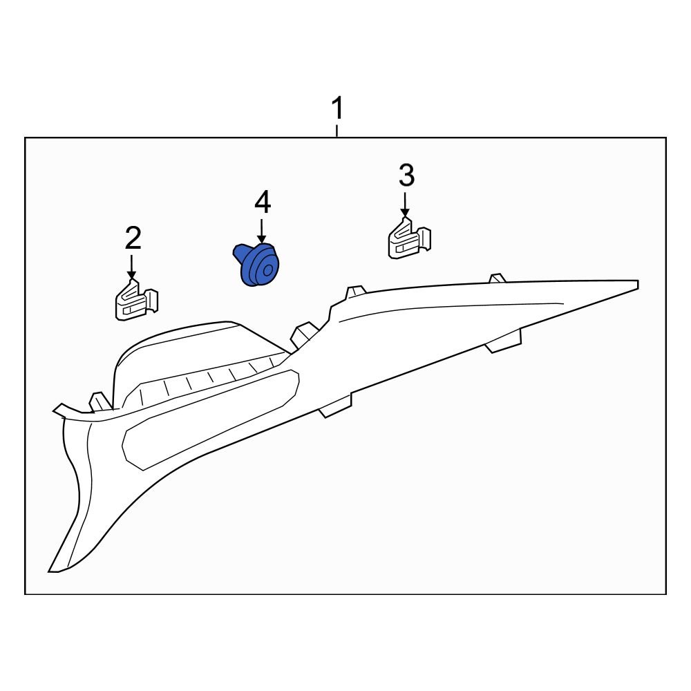 Kia OE 858593S500 - Body D-Pillar Trim Panel Clip