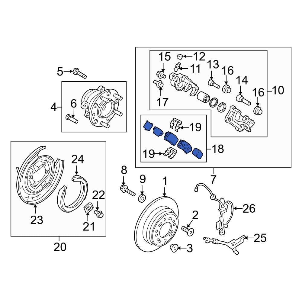 Kia OE 58101D4A20 - Front Disc Brake Pad Set