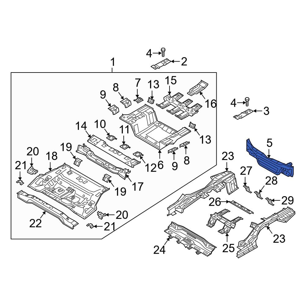 Kia OE 69100D4000 - Rear Rear Body Panel