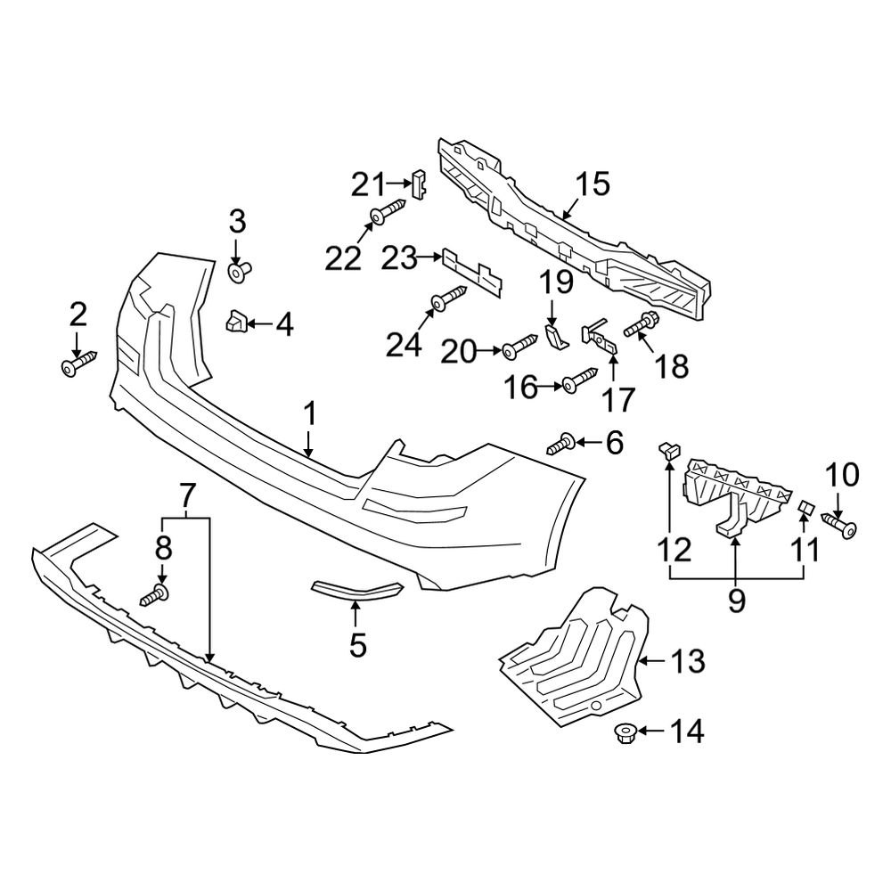 Kia OE 86610D5510 - Rear Bumper Cover
