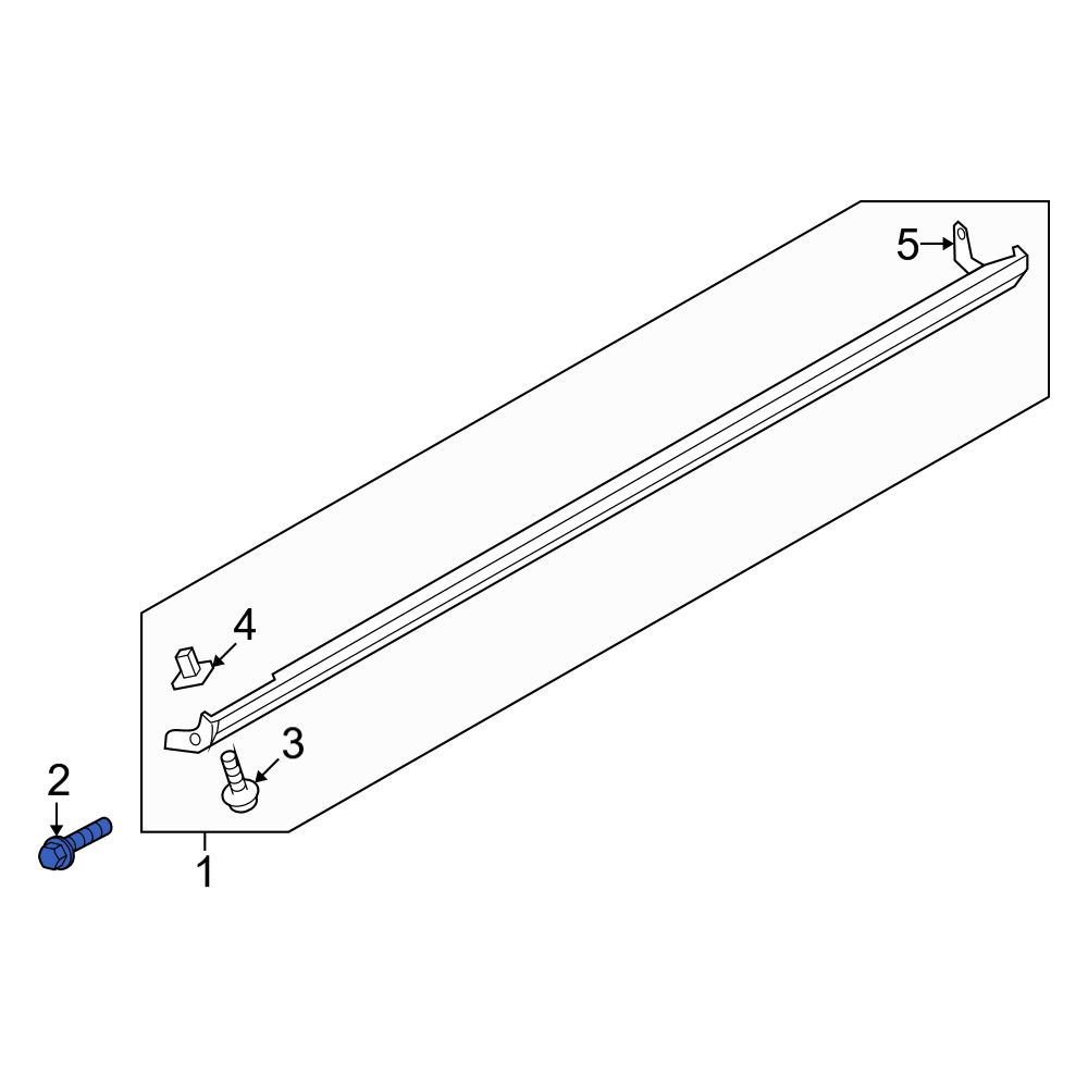 Kia OE 1125306166B - Bumper Cover Support Rail Grommet