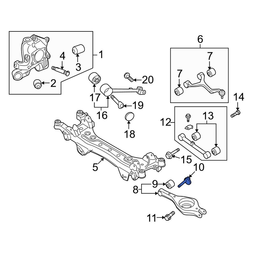 Kia OE 552603K100 - Rear Alignment Camber Adjusting Eccentric
