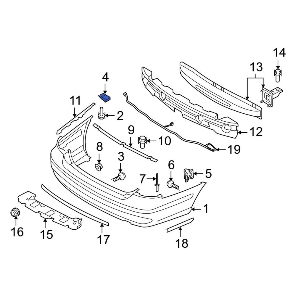 Kia OE 1491005000 - Bumper Cover Nut