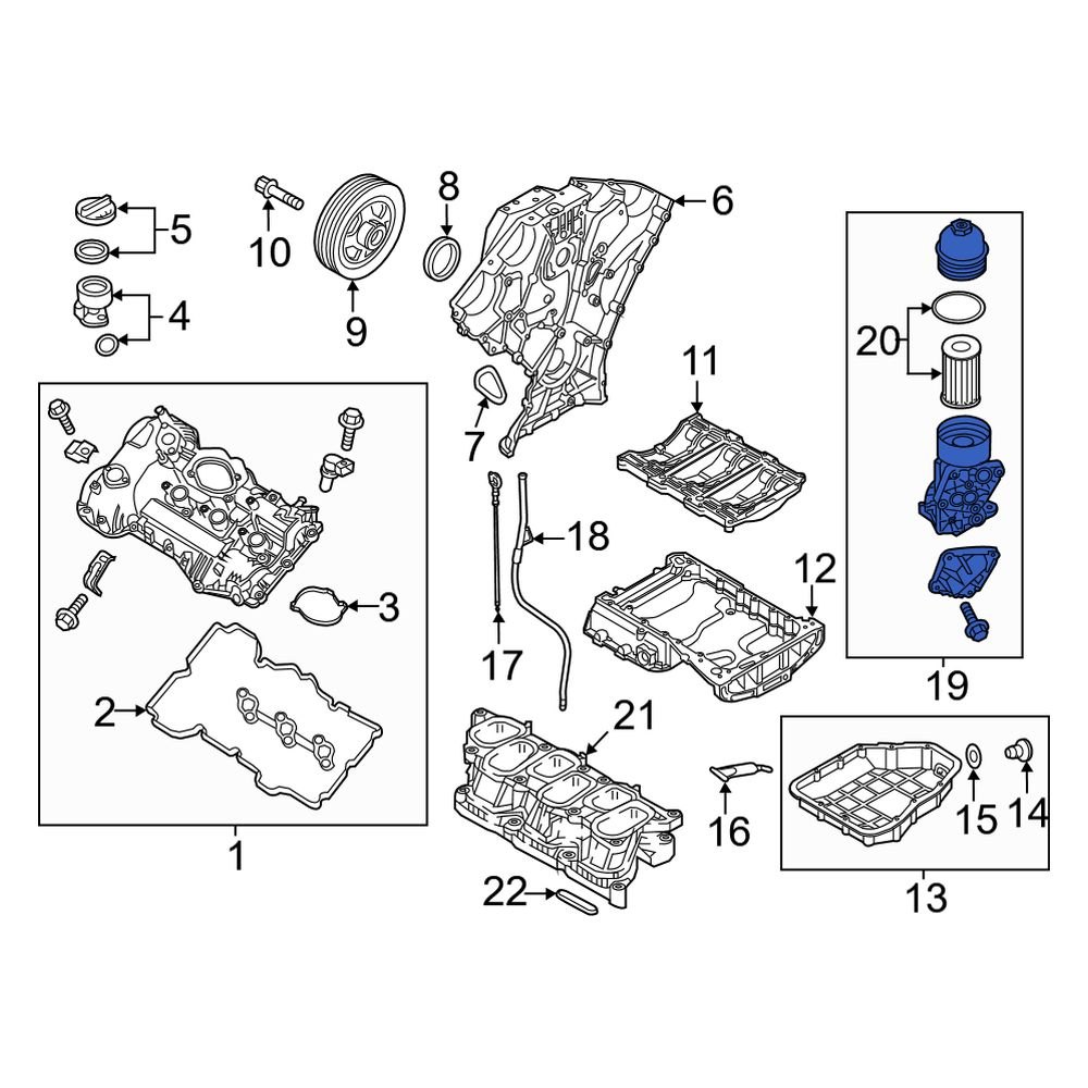 Kia OE 263003CAB1 - Engine Oil Filter Housing