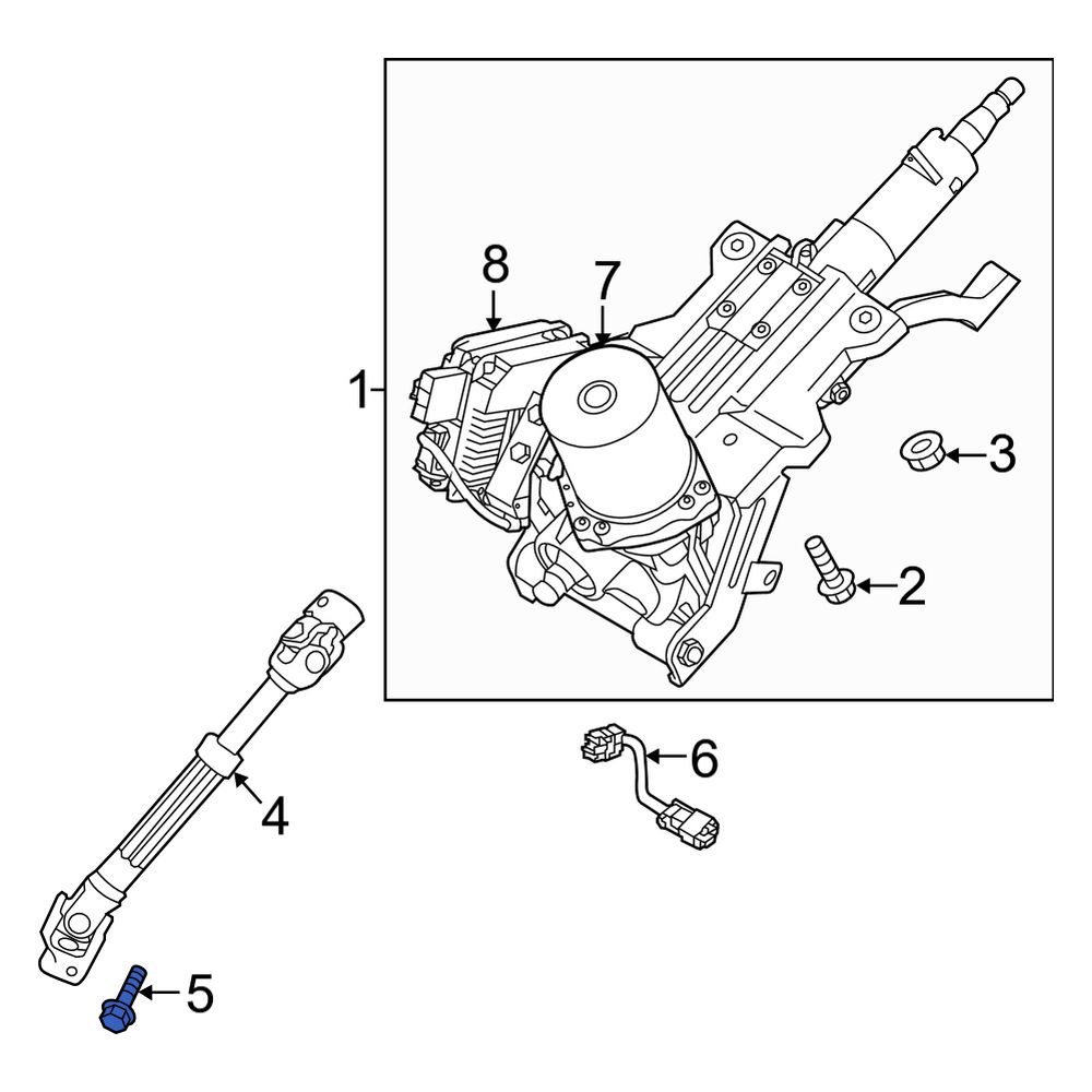 Kia OE 564151M000 - Steering Shaft Bolt