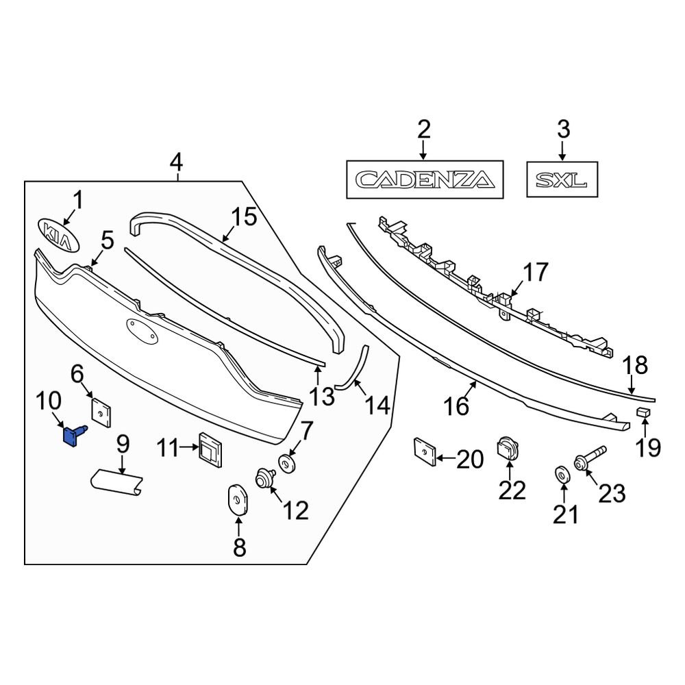 Kia OE 87376A9000 - Liftgate Finish Panel Bolt