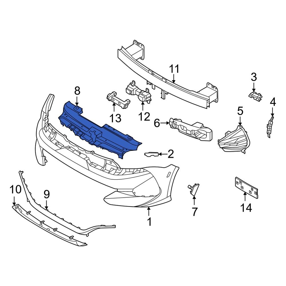 Kia OE 86390L3000 - Front Radiator Support Access Cover
