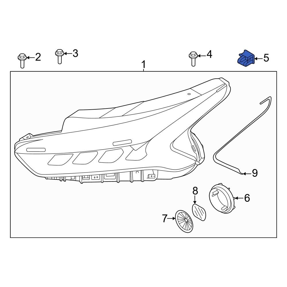Kia OE 92173F2000 - Headlight Fastener Clip