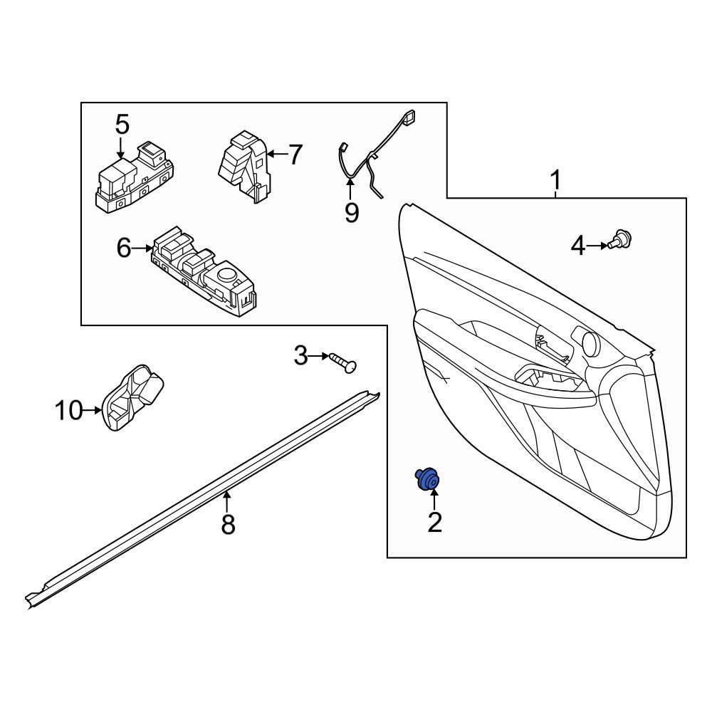 Kia OE 82315L0000 - Door Interior Trim Panel Retainer
