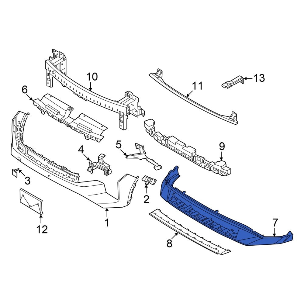 Kia OE 86512GG020BKL - Front Lower Bumper Cover