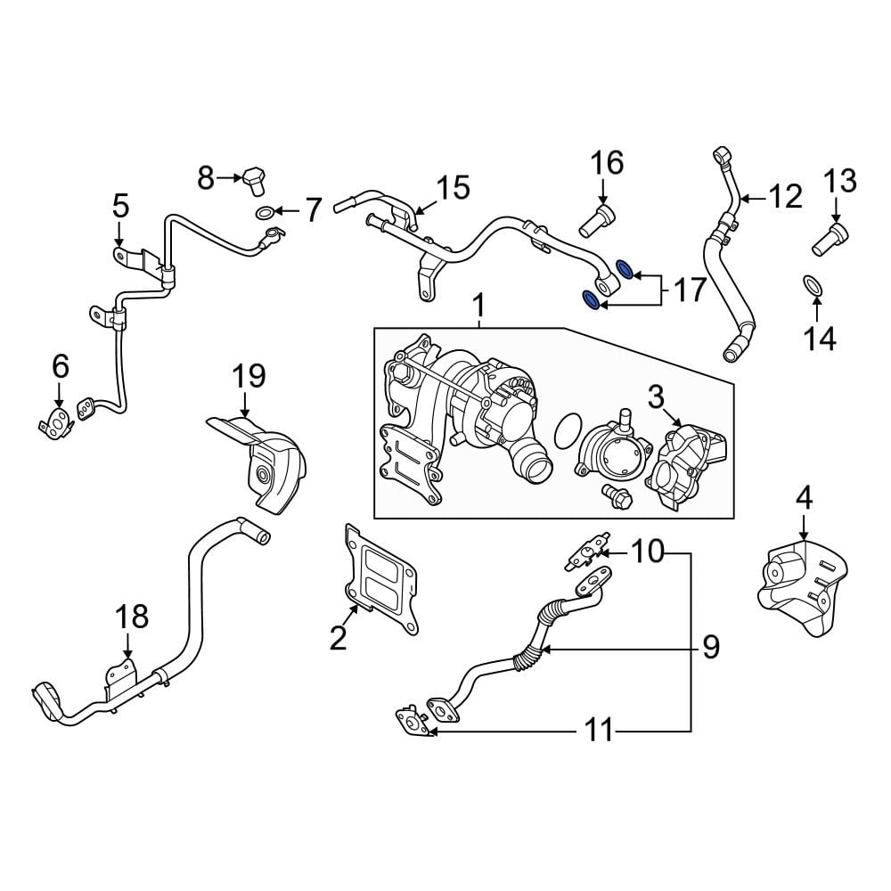 Kia OE 1751212000 - Turbocharger Coolant Line Gasket
