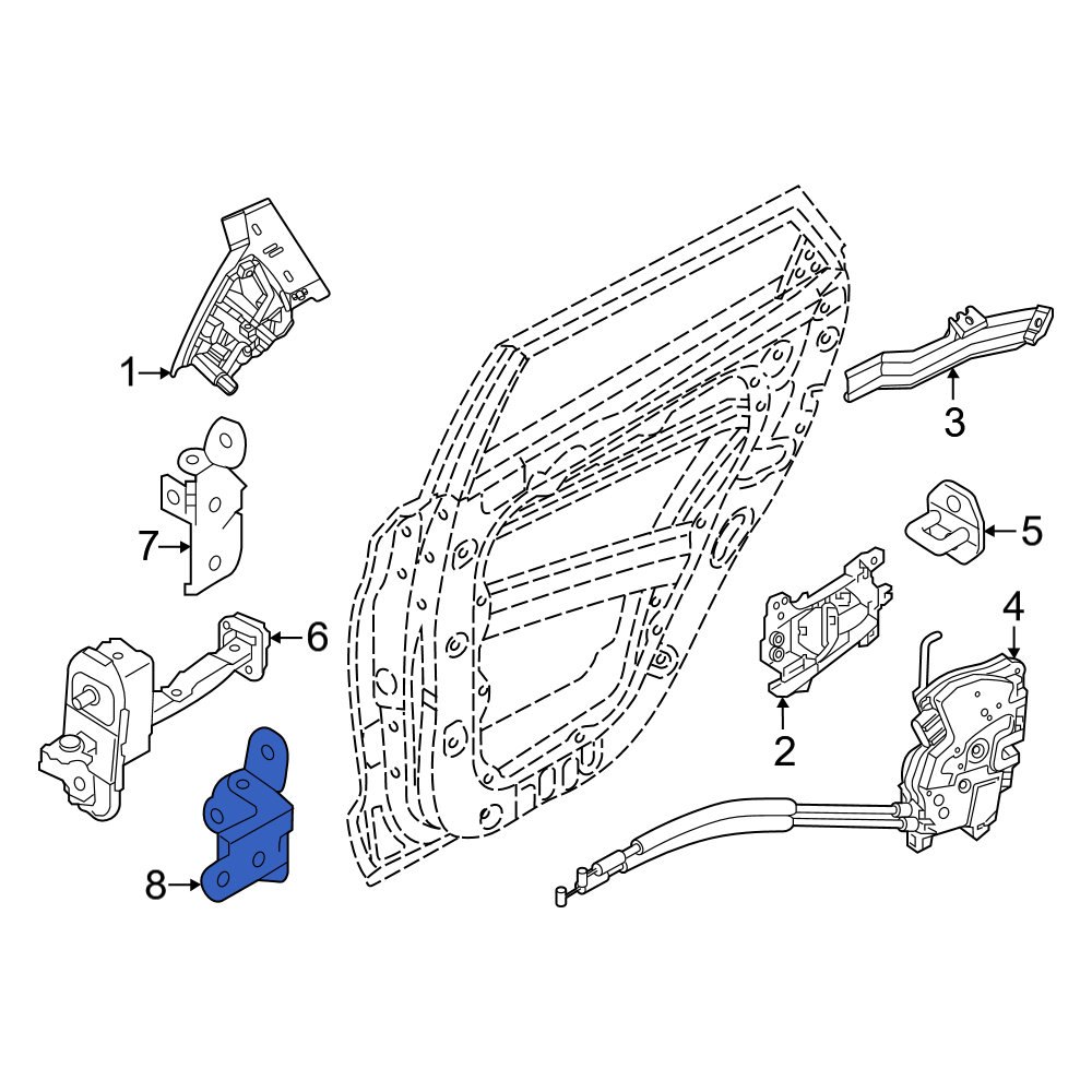 Kia OE 793202E000 - Rear Right Lower Door Hinge