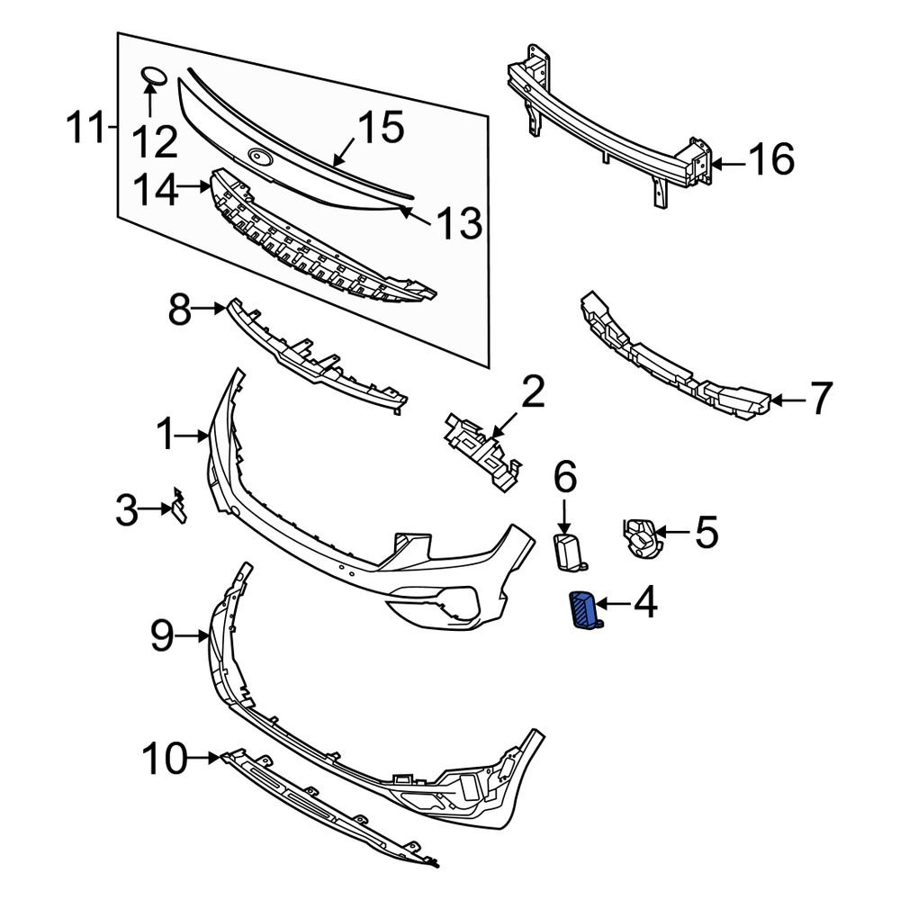 Kia OE 86563Q5300 - Front Left Fog Light Trim