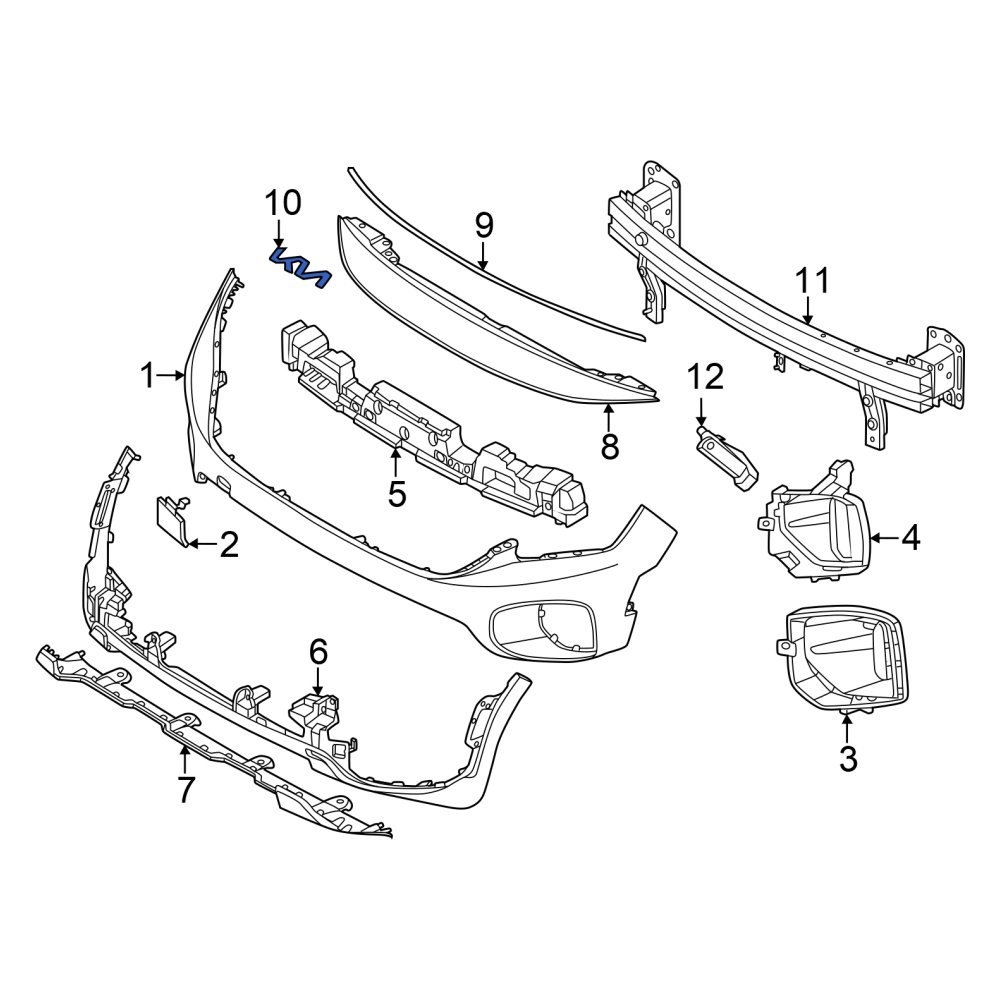 Kia OE 86300Q5500 - Front Bumper Cover Emblem