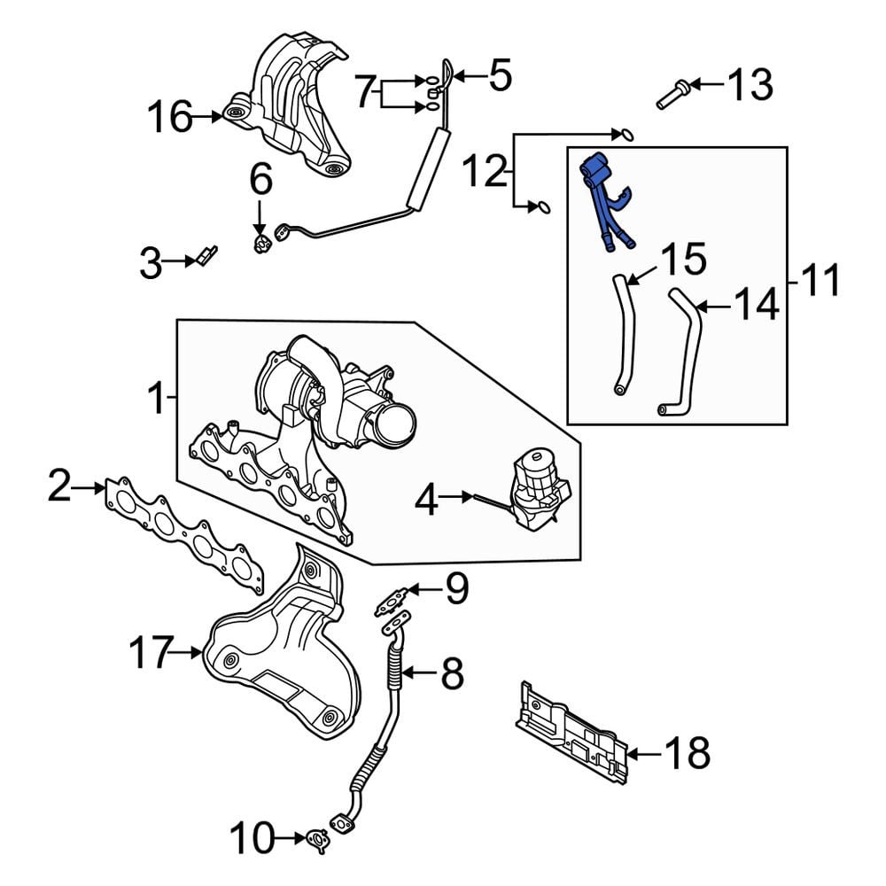 Kia OE 282352B720 - Turbocharger Coolant Line