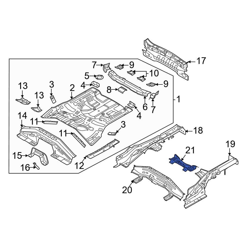 Kia OE 64587Q5000 - Front Right Forward Frame Side Member Bracket