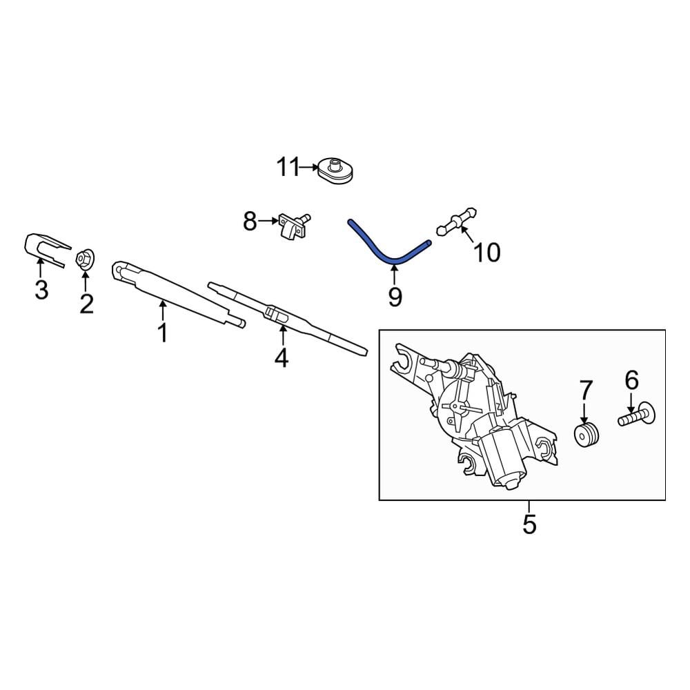 Kia OE 9J70031047 - Front Lower Windshield Washer Hose
