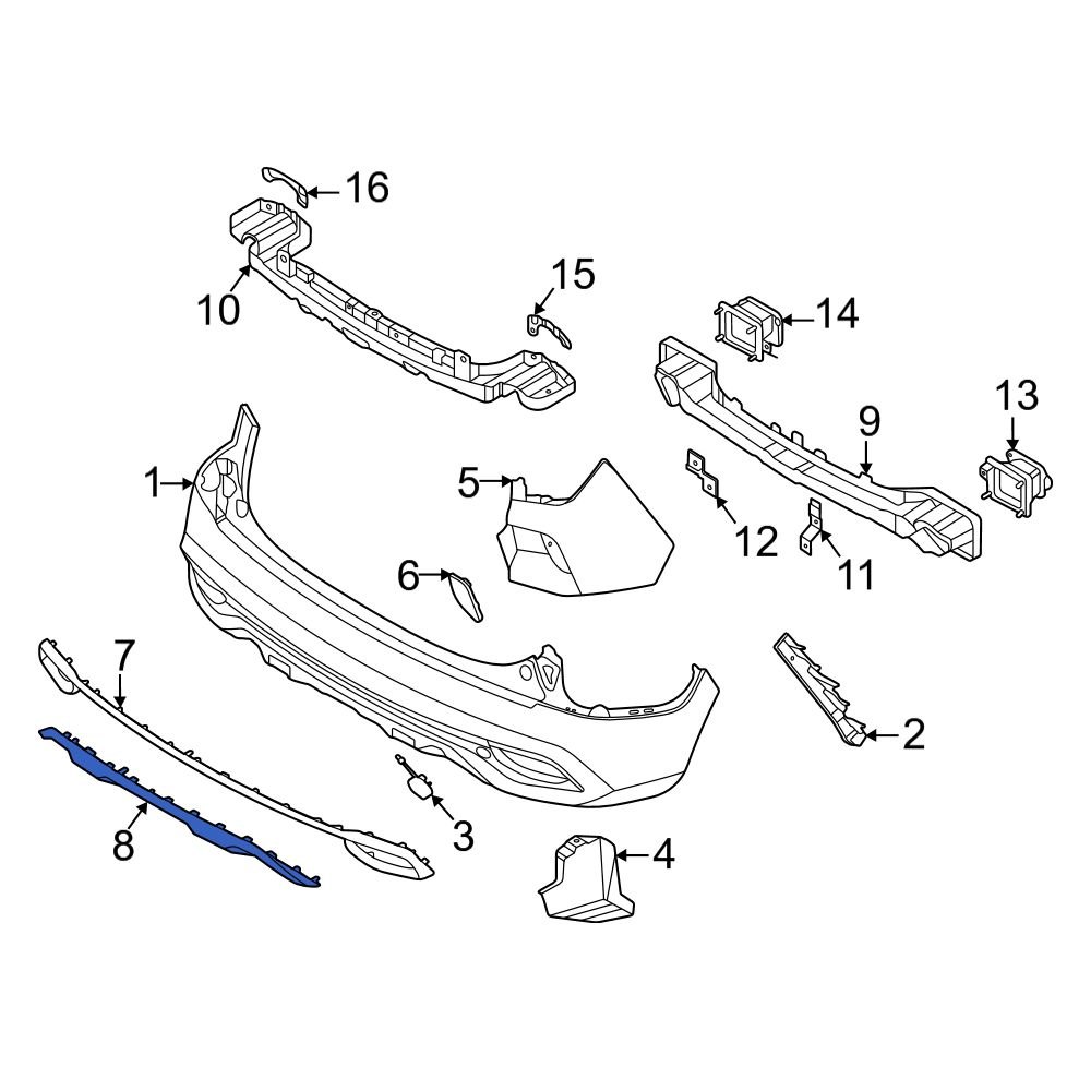 Kia OE 86670Q5000 - Rear Valance Panel