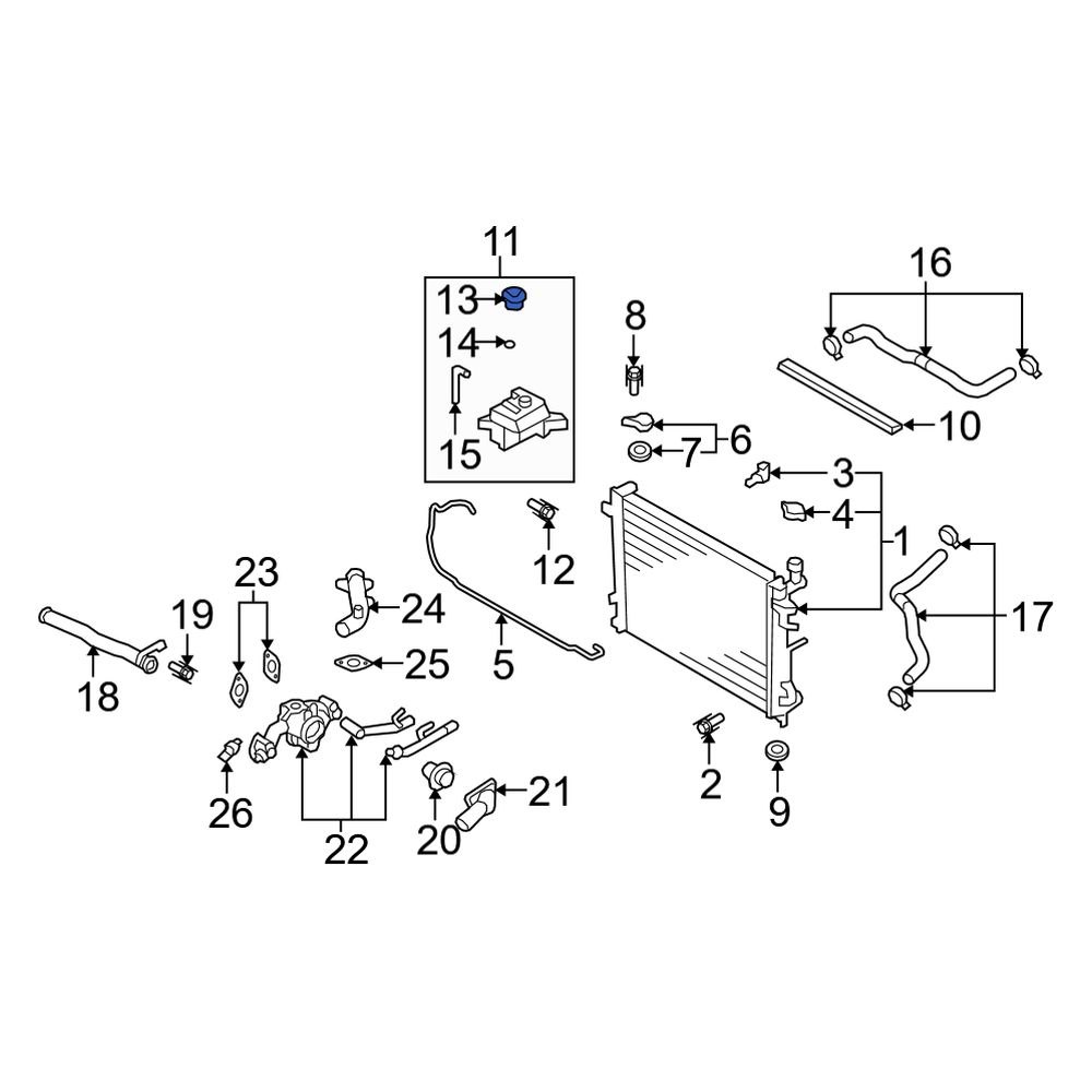 Kia OE 2544126100 - Engine Coolant Reservoir Cap