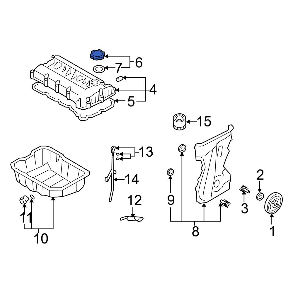 Kia OE 2651026611 - Engine Oil Filler Cap