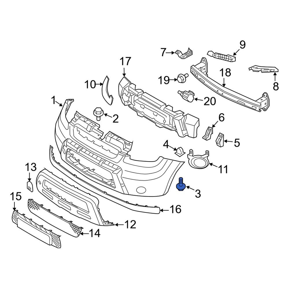 Kia OE 1244105167B - Body A-Pillar Trim Panel Screw