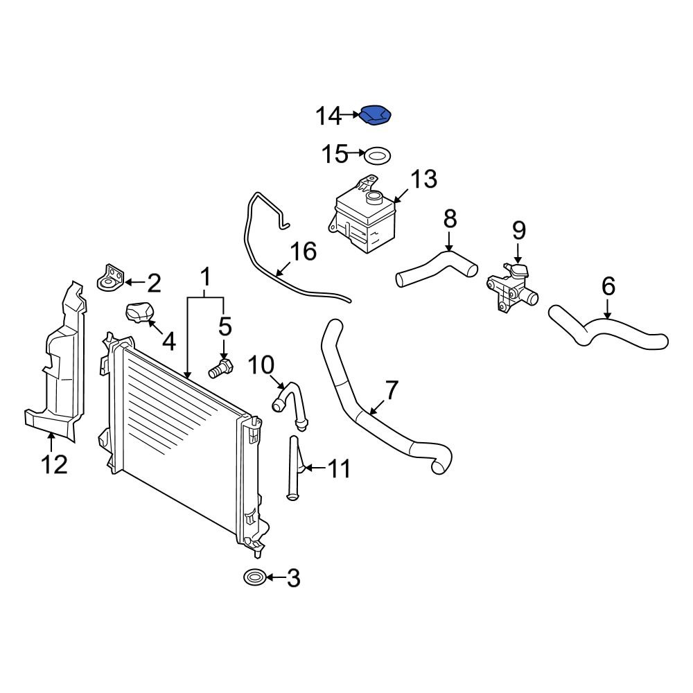 Kia OE 2544126100 - Engine Coolant Reservoir Cap