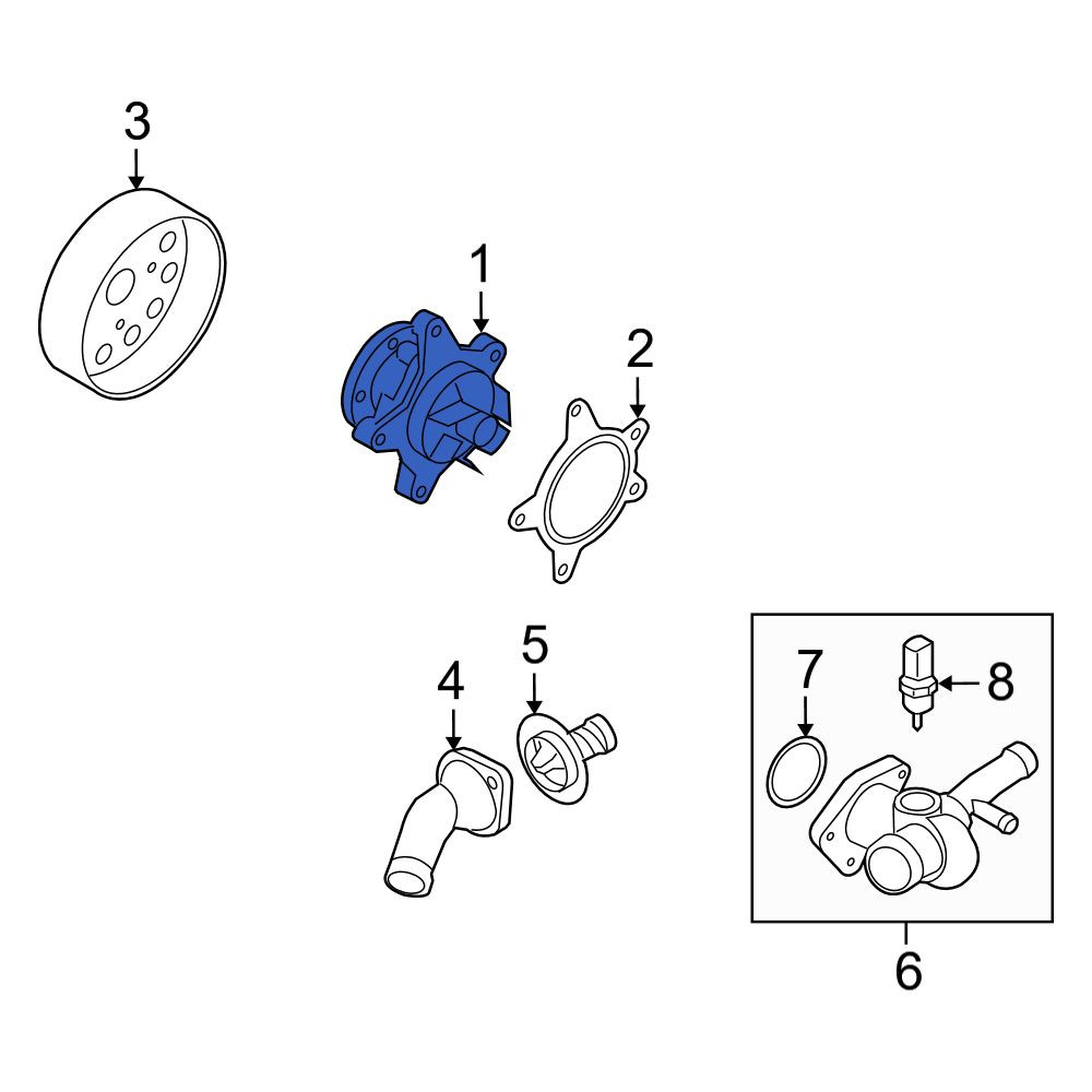 Kia OE 251002B000 - Engine Water Pump