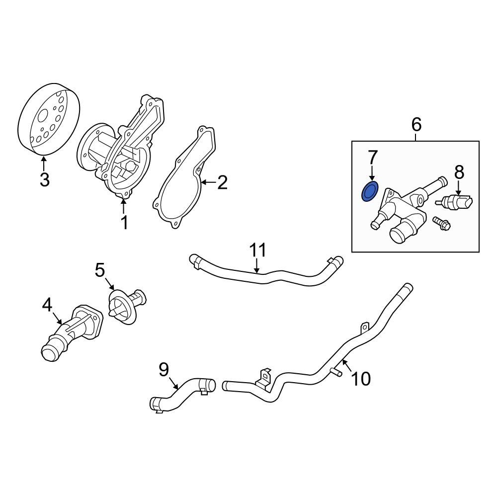 Kia OE 256232E000 - Engine Coolant Outlet Gasket
