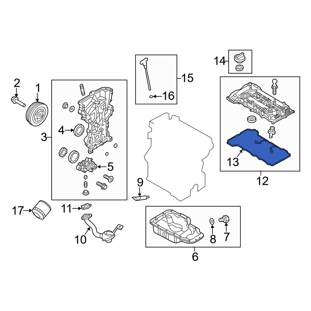 Kia OE 224412E000 - Engine Valve Cover Gasket