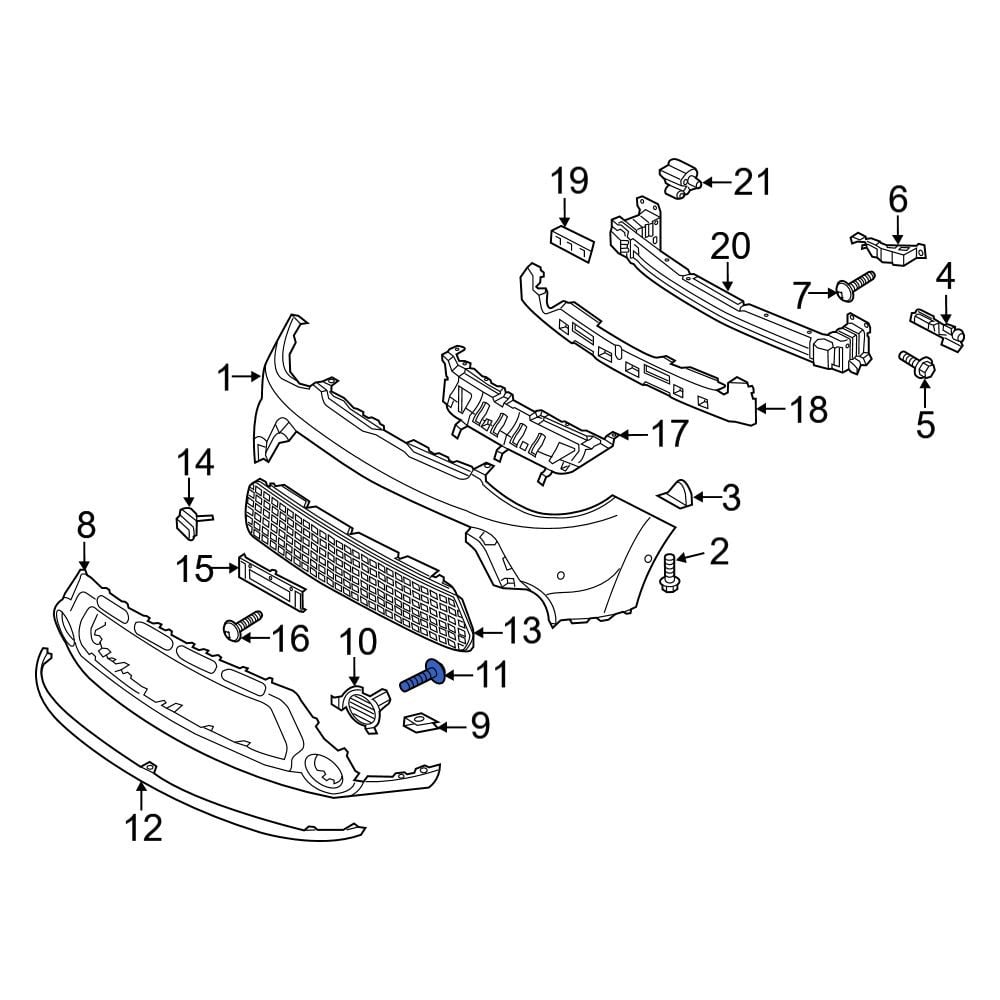 Kia OE 1244205207B - Upper Bumper Cover Screw