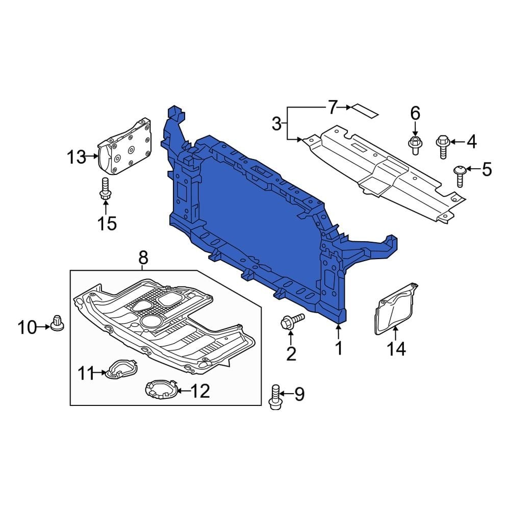 Kia OE 64101B2000 - Front Radiator Support Panel
