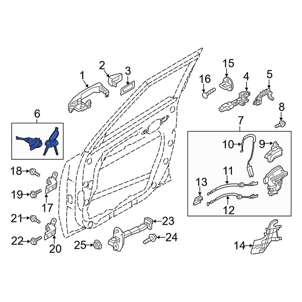 Kia OE 81970B2A00 - Front Left Door Lock Cylinder