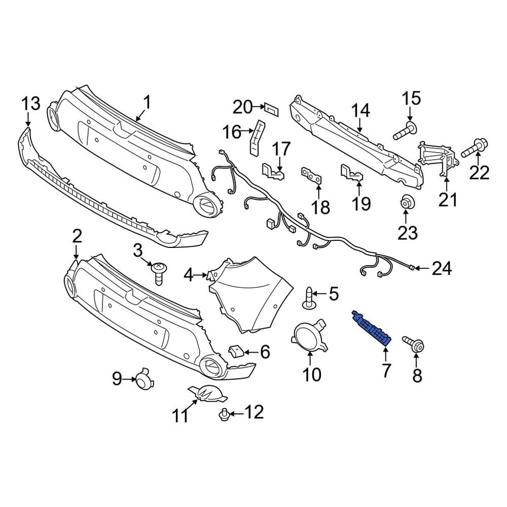 Kia OE 86653B2000 - Rear Left Bumper Cover Bracket