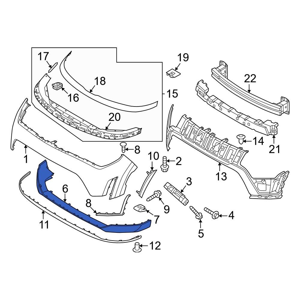 Kia OE 86512K0AA0 - Front Lower Bumper Cover Bolt