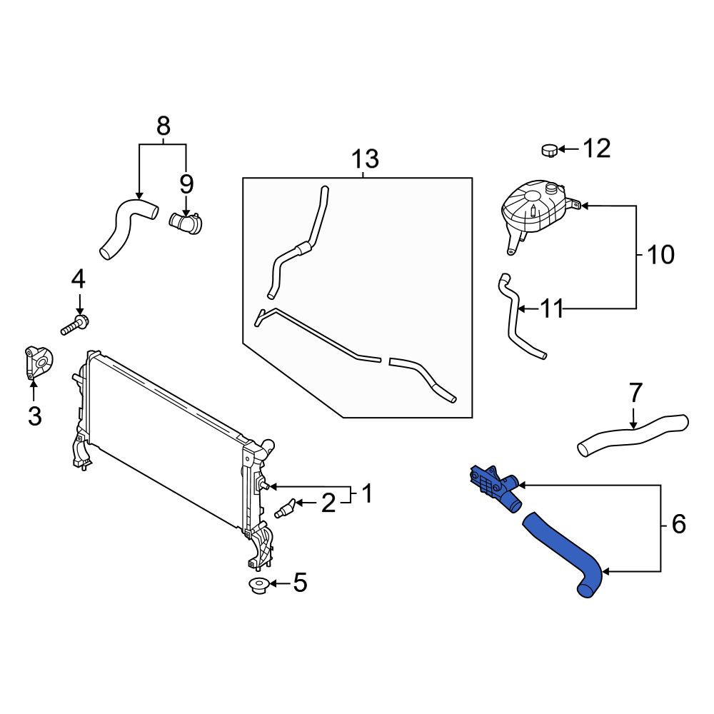 Kia OE 25414K0200 - Upper Radiator Coolant Hose