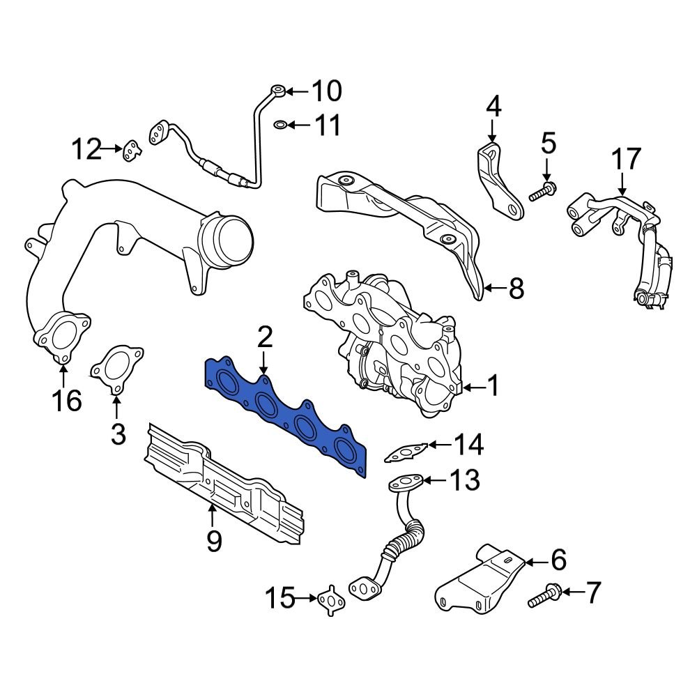 Kia OE 282822B700 - Turbocharger Gasket