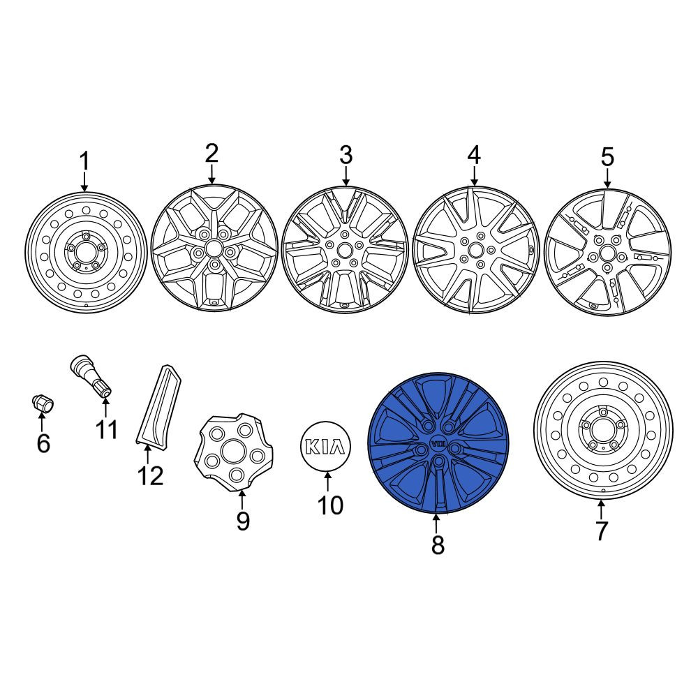 Kia OE 52970K0050 - Wheel Cover