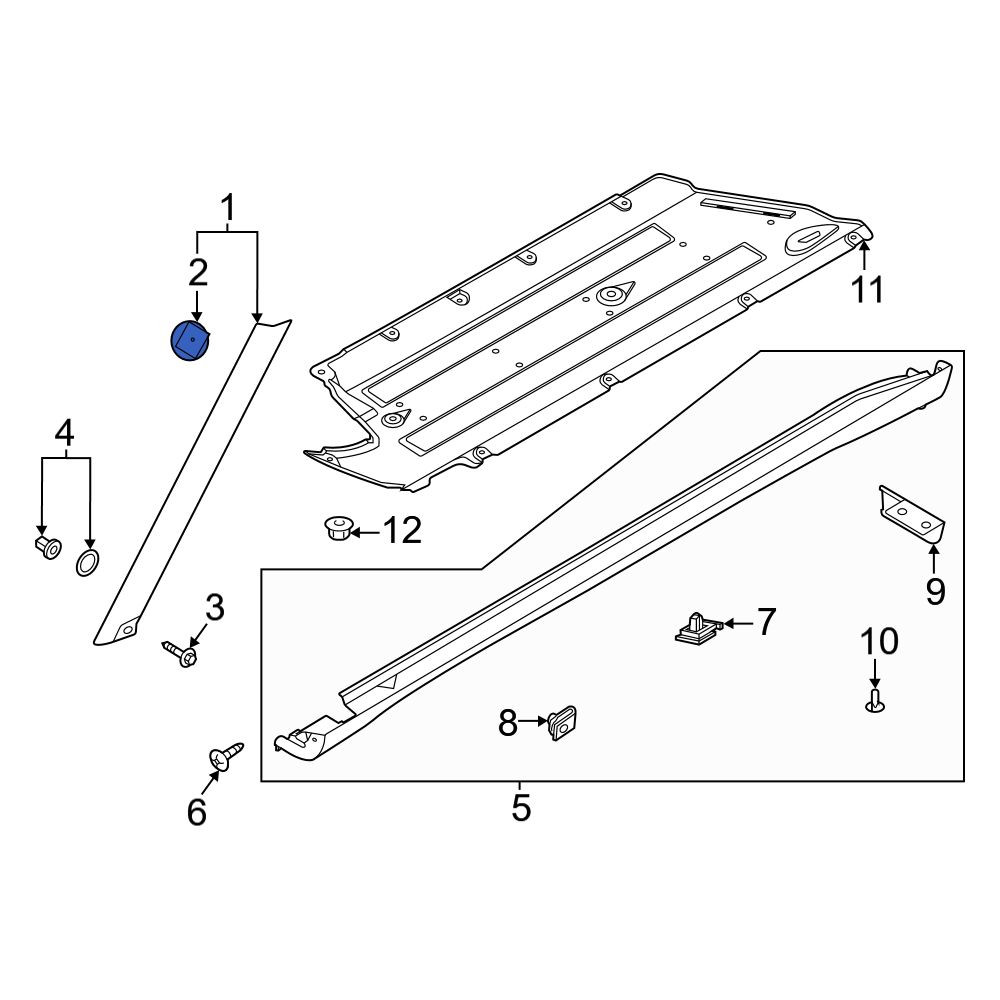 Kia OE 861792V010 - Outer Body A-Pillar Trim Panel Clip