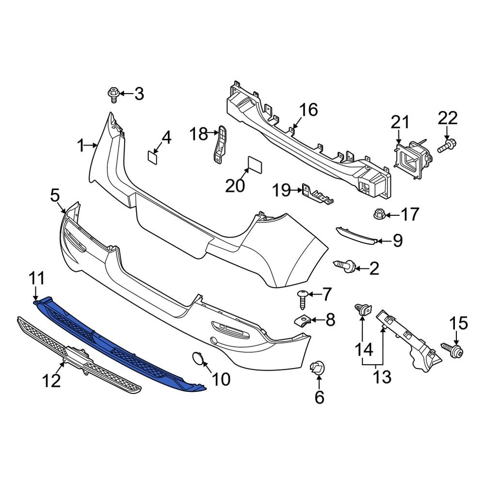 Kia OE 86671K0000 - Rear Valance Panel