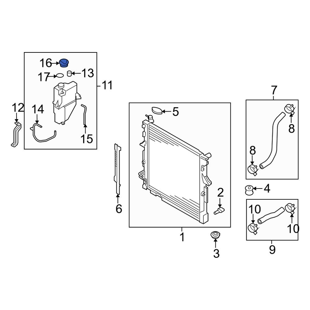 Kia OE 2544126100 - Engine Coolant Reservoir Cap