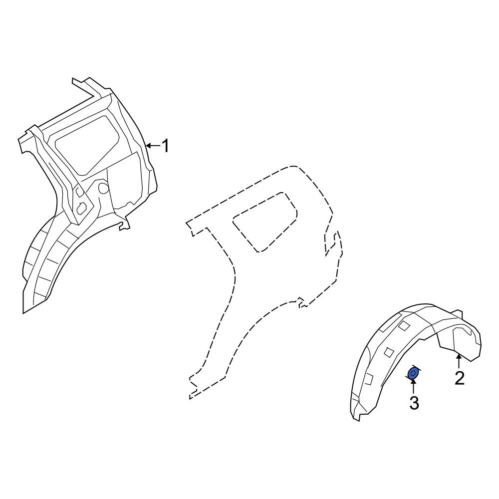Kia OE 8414734000 - Trunk Trim Scuff Plate Nut