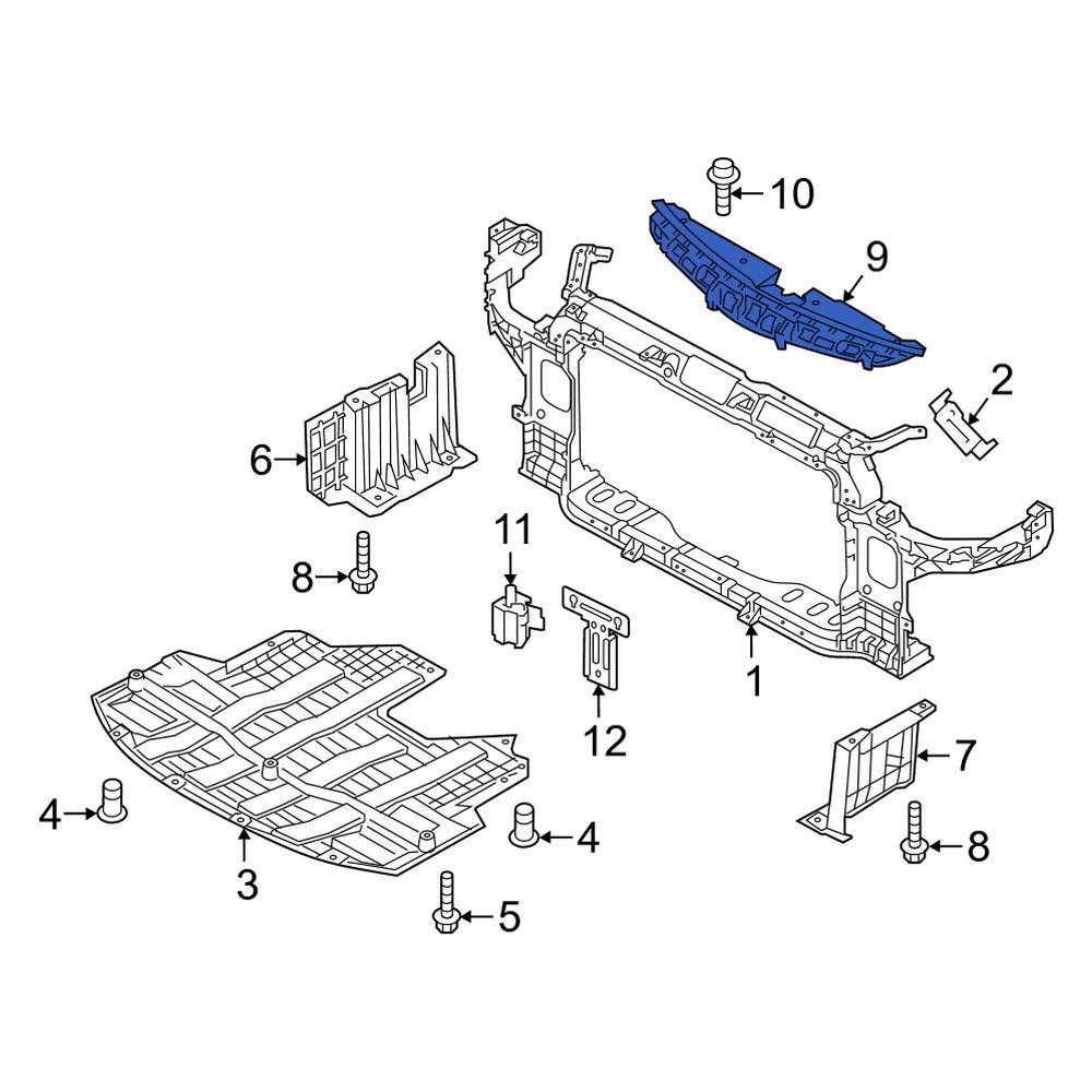 Kia OE 86356A7000 - Front Radiator Support Access Cover