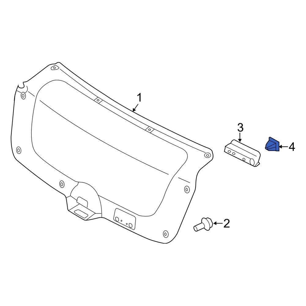 Kia OE 1491005000 - Interior Quarter Panel Trim Panel Grommet