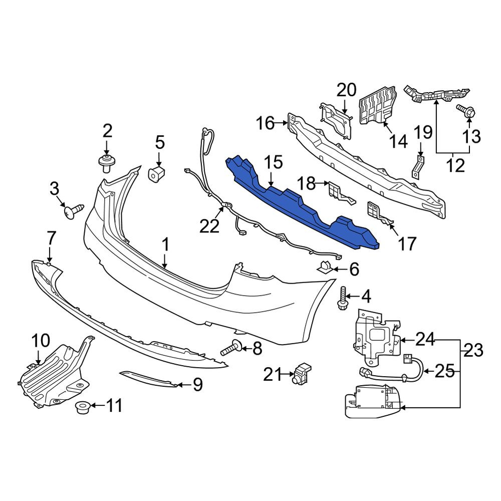 Kia OE 86520B0000 - Front Bumper Impact Absorber