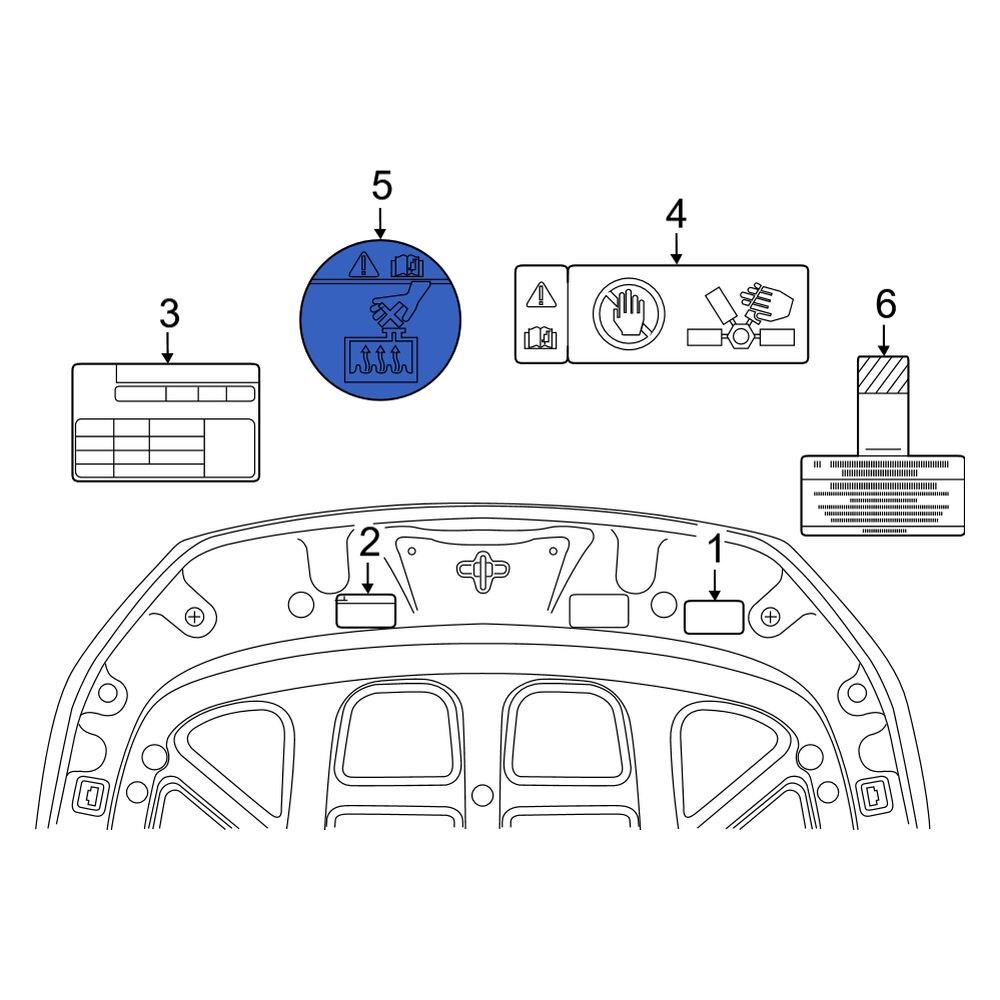 Kia OE 25328B1000 - Caution Label