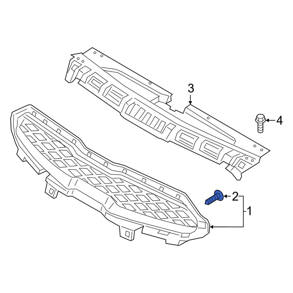 Kia OE 1249305167E - Upper Radiator Support Air Duct Screw
