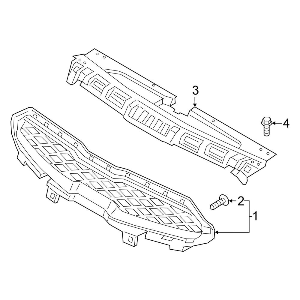 Kia OE 86350M6000 - Front Upper Grille
