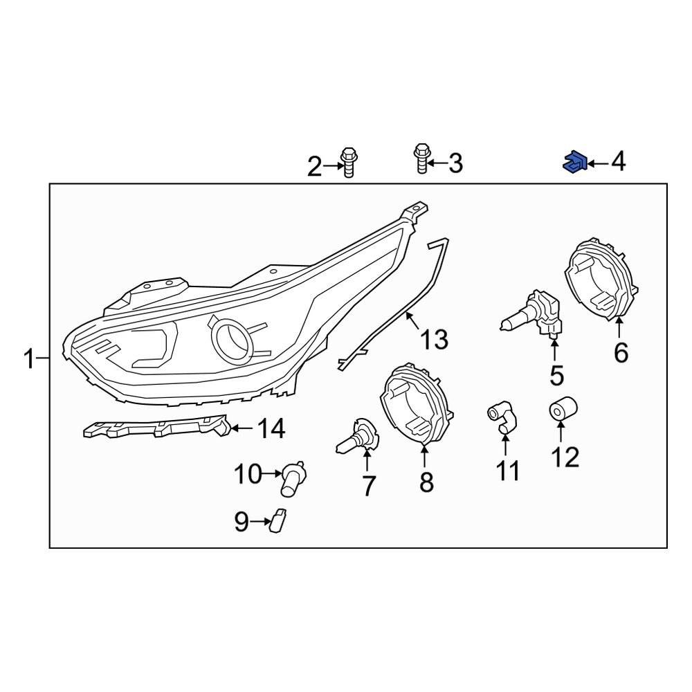 Kia OE 92173F2000 - Headlight Fastener Clip